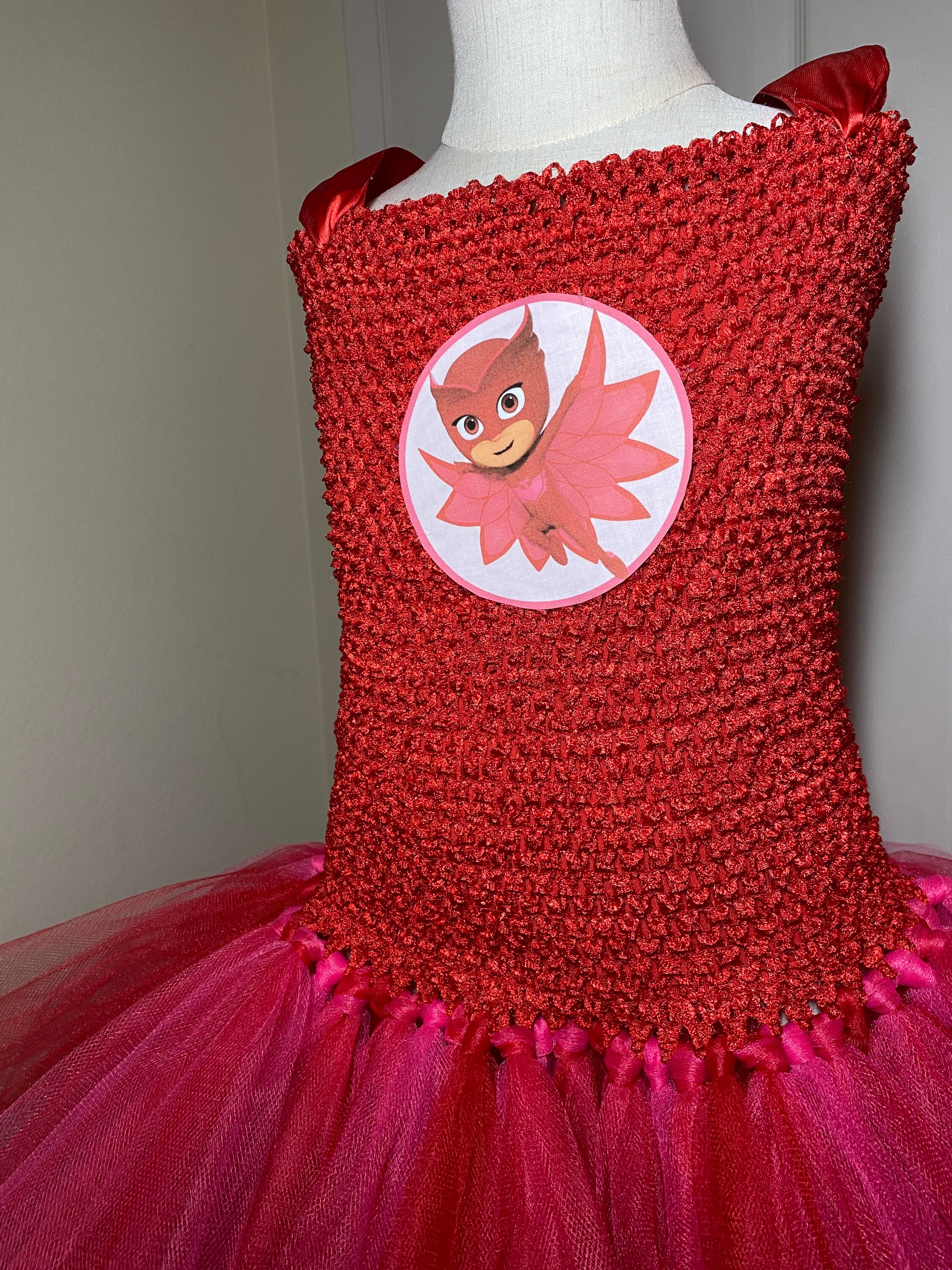 PJ Masks Owlette Halloween Costume Red Tutu Party Dress With Cotton ...
