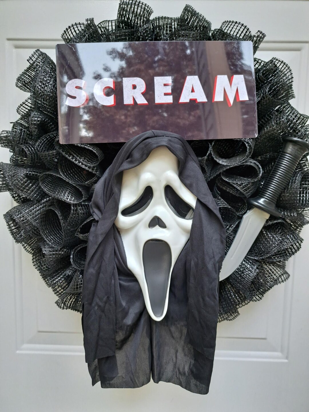 Scream, Halloween Wreath, Halloween Mask Wreath, Horror Movie Wreath - Etsy
