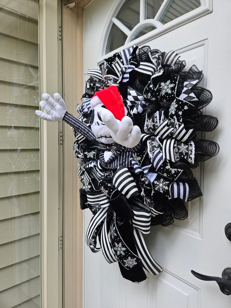 Jack Skellington Wreath, Nightmare Before Christmas Wreath, Halloween ...