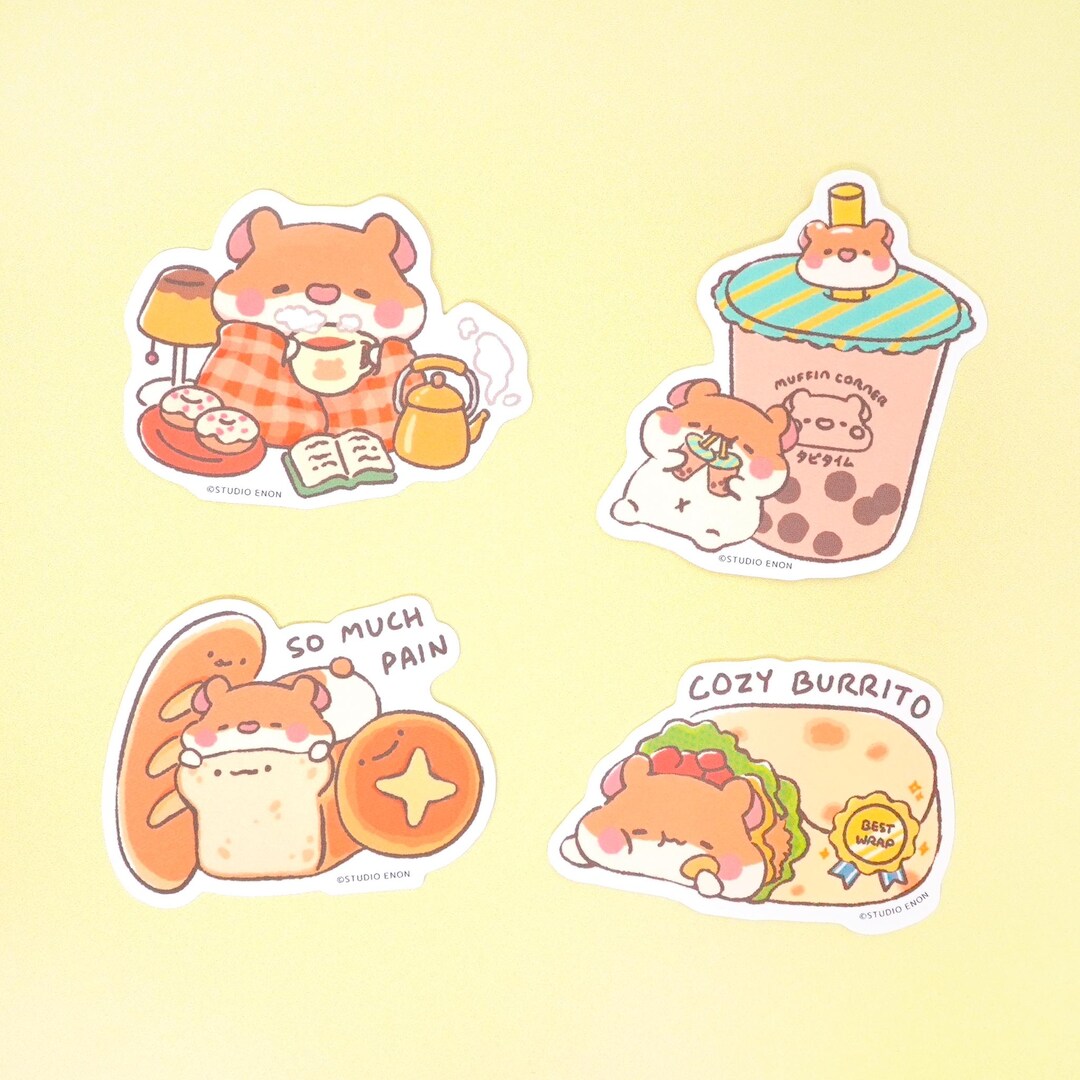 Cute Muffinmaru Waterproof Sticker, Relaxing Time, Laptop Decor - Etsy