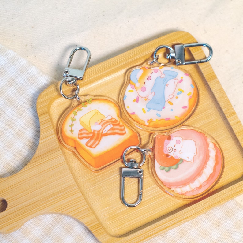 Cute Muffinmaru Donut Keychain, Kawaii, Muffin Corner Sweet Dreams ...