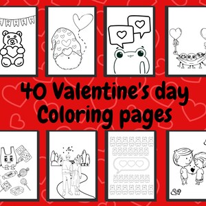 Valentines Day Coloring Pages, Coloring Sheets for Kids, Cute Coloring ...