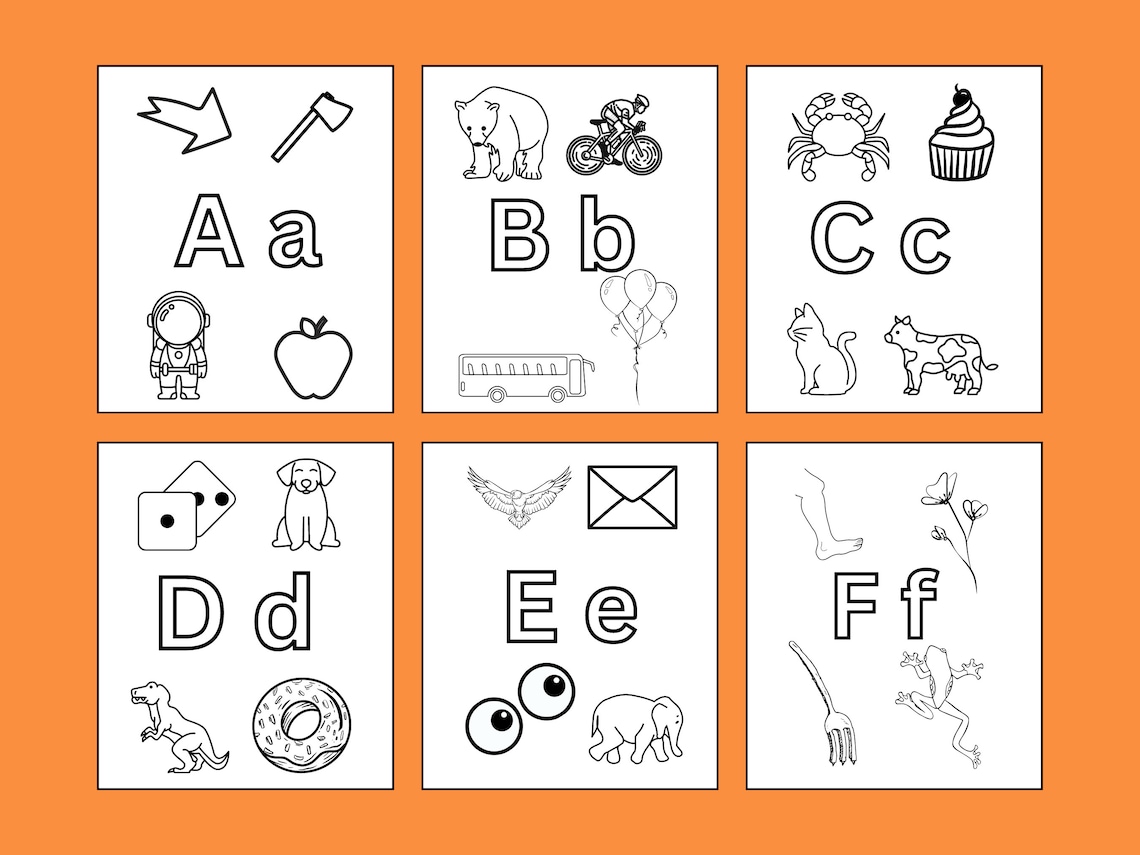 26 Printable Alphabet Coloring Pages Worksheets for Kids| Preschool ...
