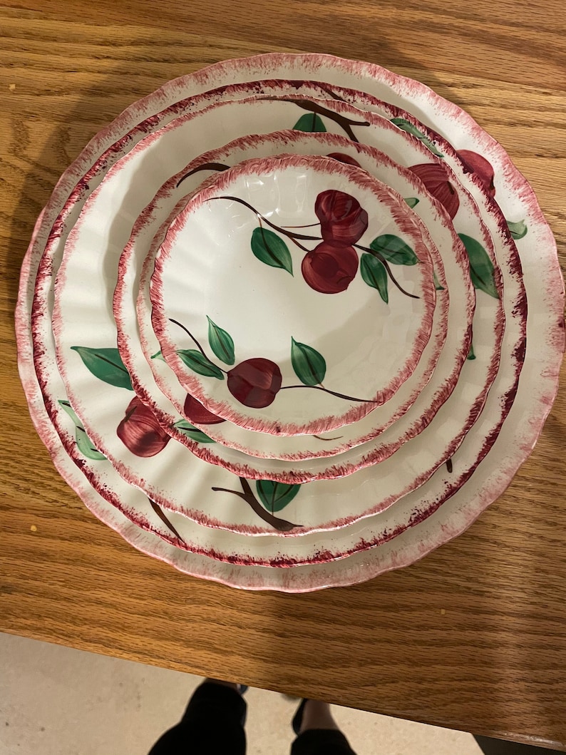 Used Vintage Blue Ridge Southern Pottery Crab Apple - Etsy