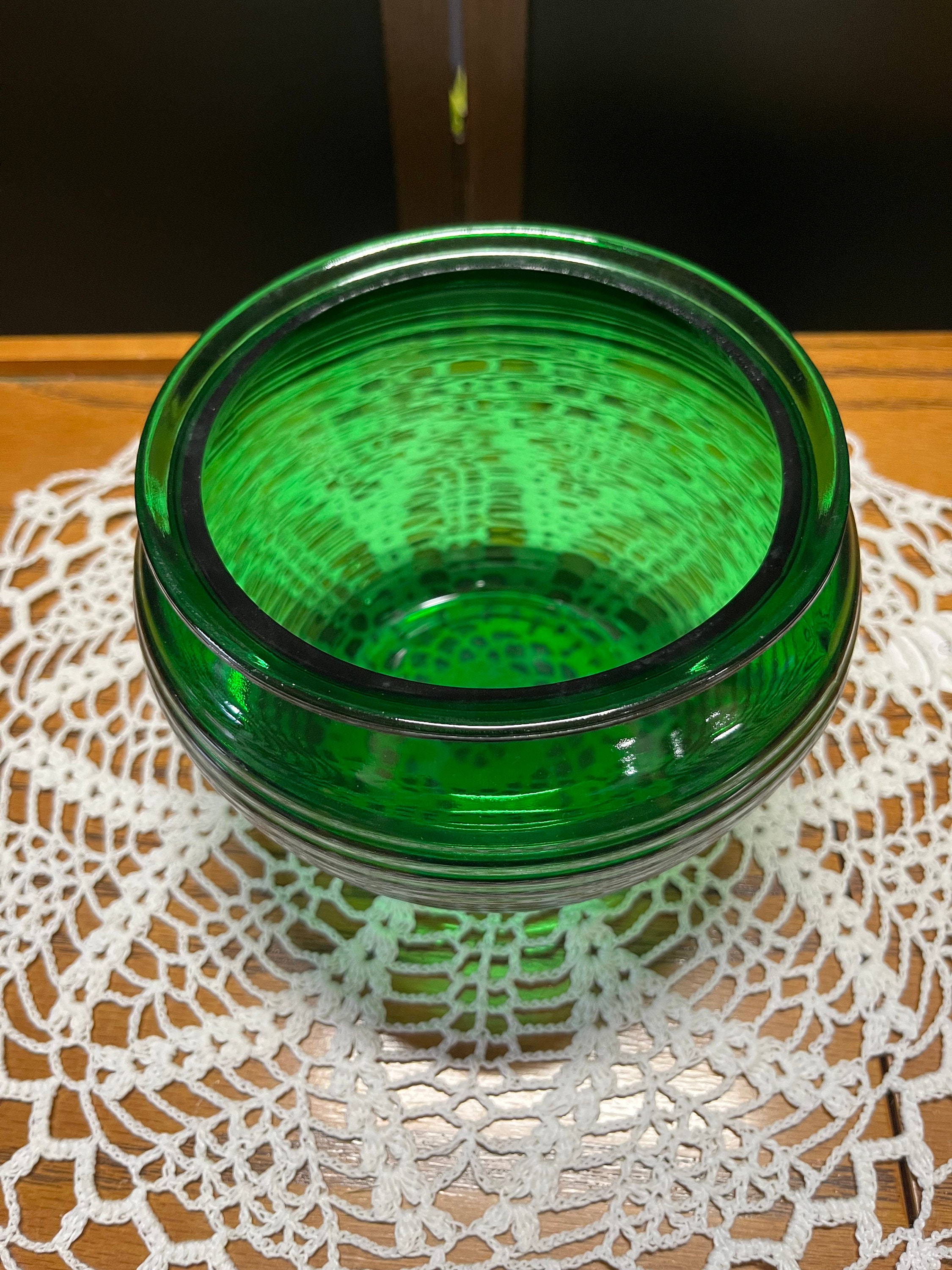 Emerald Green Bee Hive Ribbed Glass Vase - Etsy