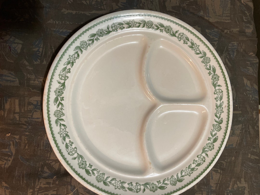 Buffalo Pottery Divided Dinner Plate "kenmore" - Etsy