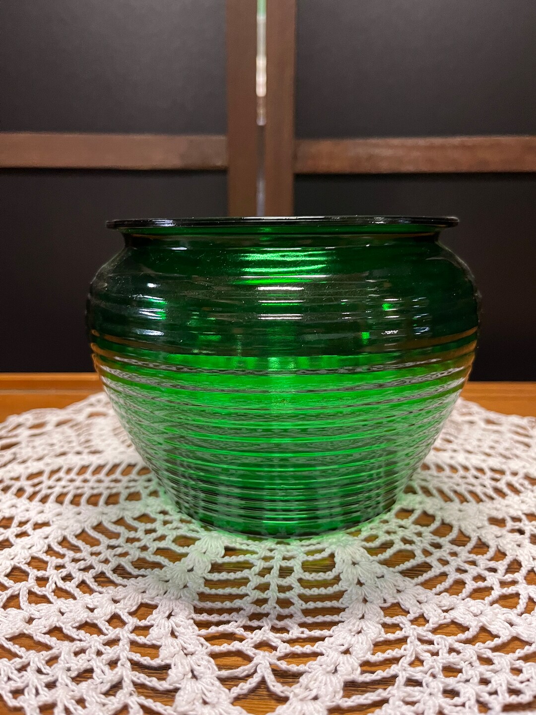 Emerald Green Bee Hive Ribbed Glass Vase - Etsy