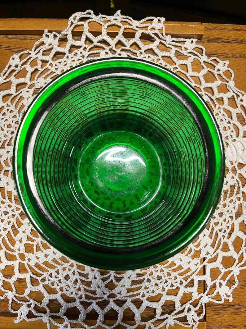 Emerald Green Bee Hive Ribbed Glass Vase - Etsy