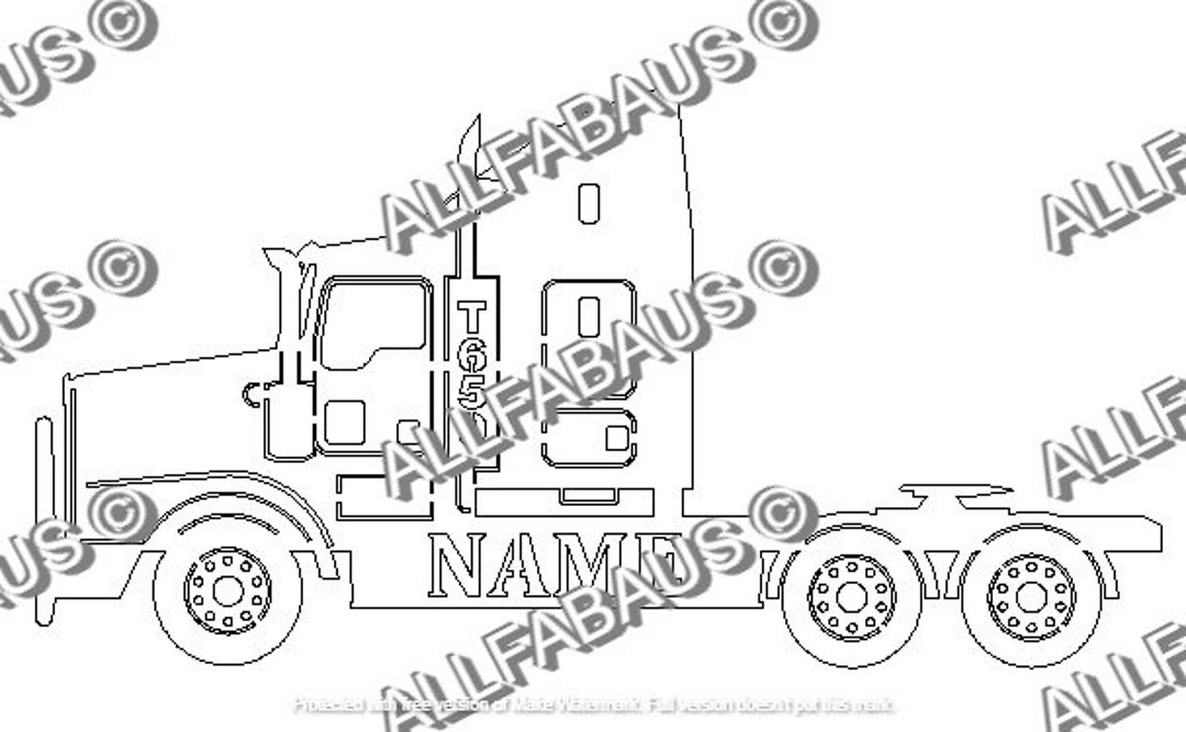 DXF File Kenworth Truck Digital File Only - Etsy