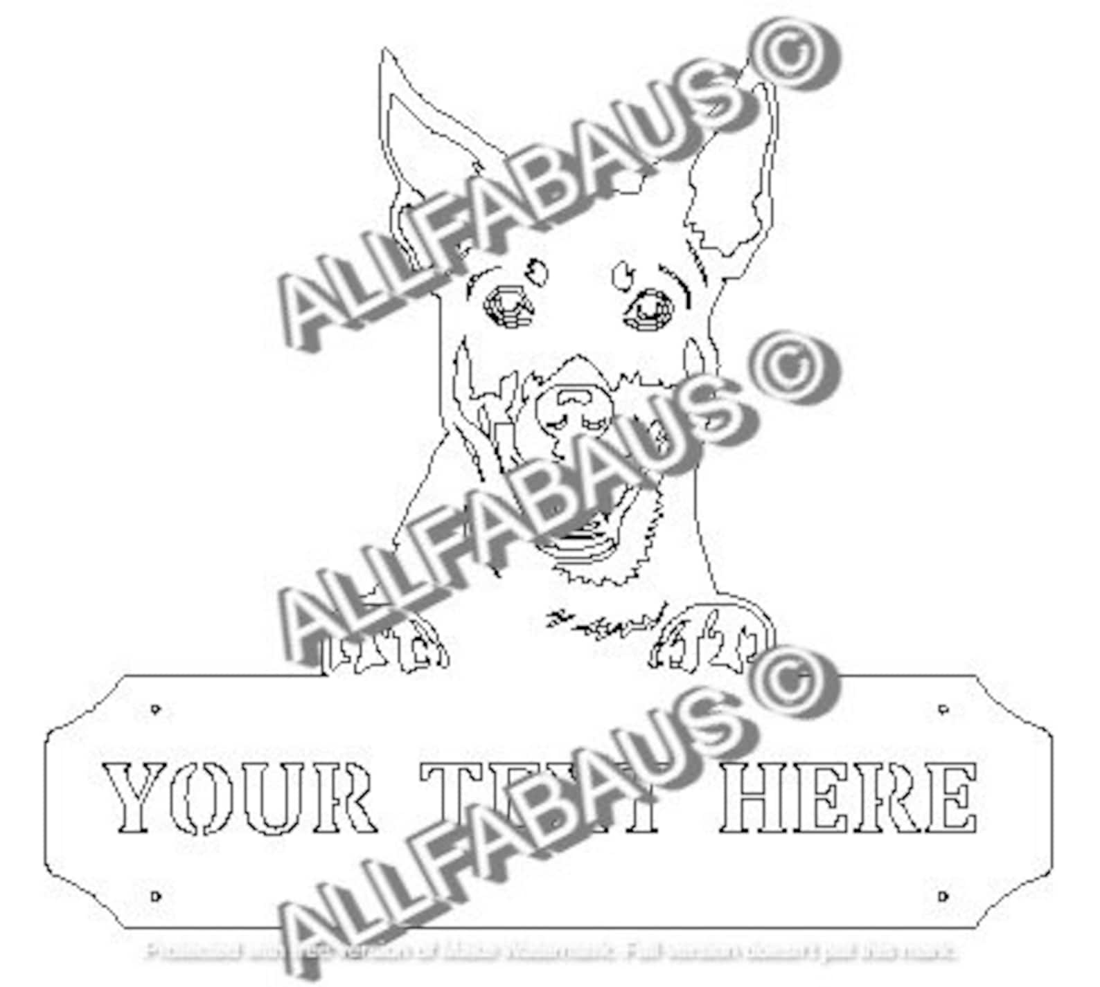 DXF File Kelpie Dog With Text Digital File Only - Etsy