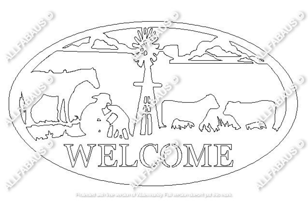 DXF File Aussie Outback Welcome Sign Digital File Only - Etsy Australia