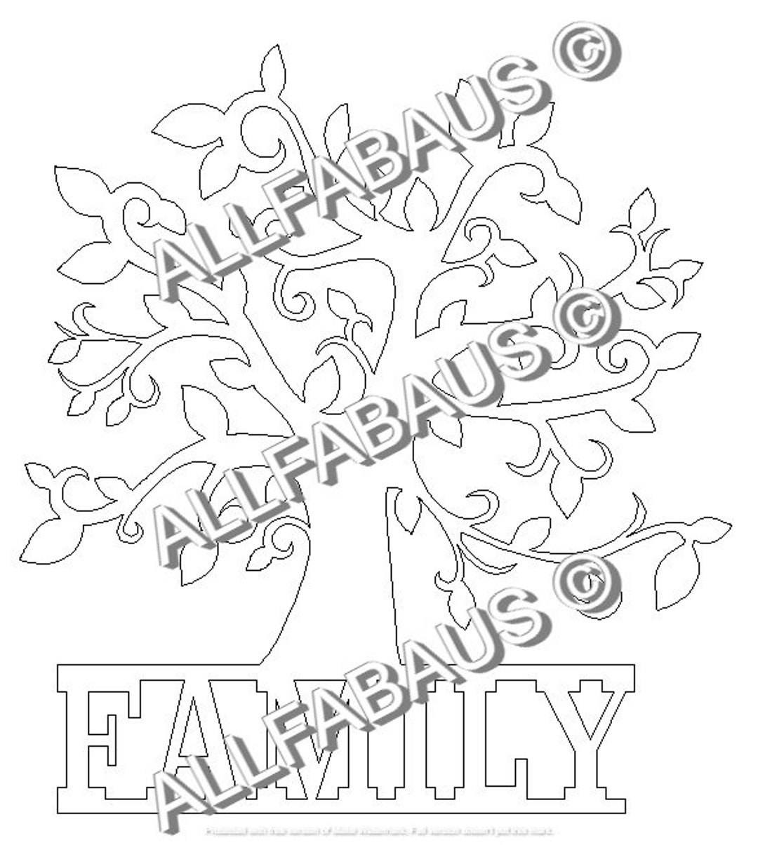 DXF File Family Tree of Life Digital File Only - Etsy Australia