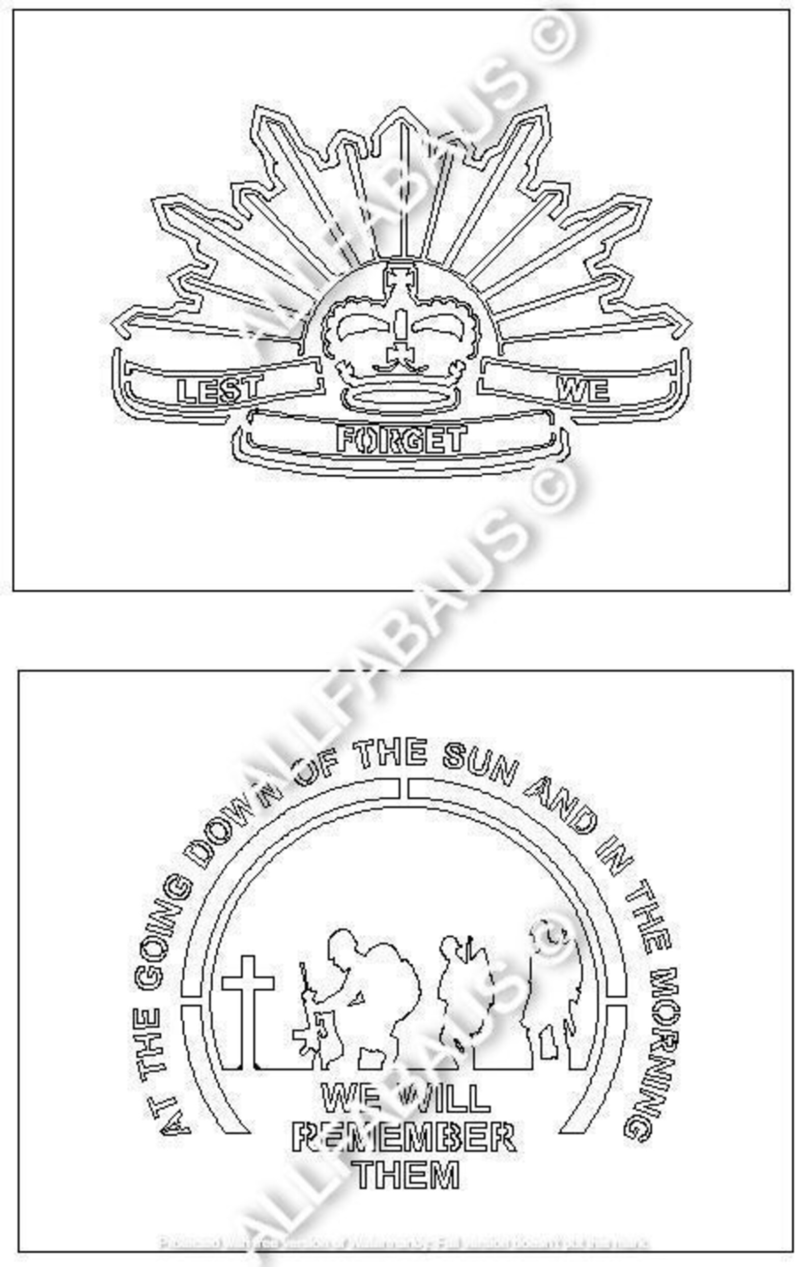 DXF File ANZAC Memorial Signs Digital File Only - Etsy