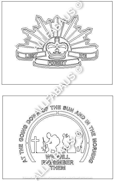 DXF File ANZAC Memorial Signs Digital File Only - Etsy
