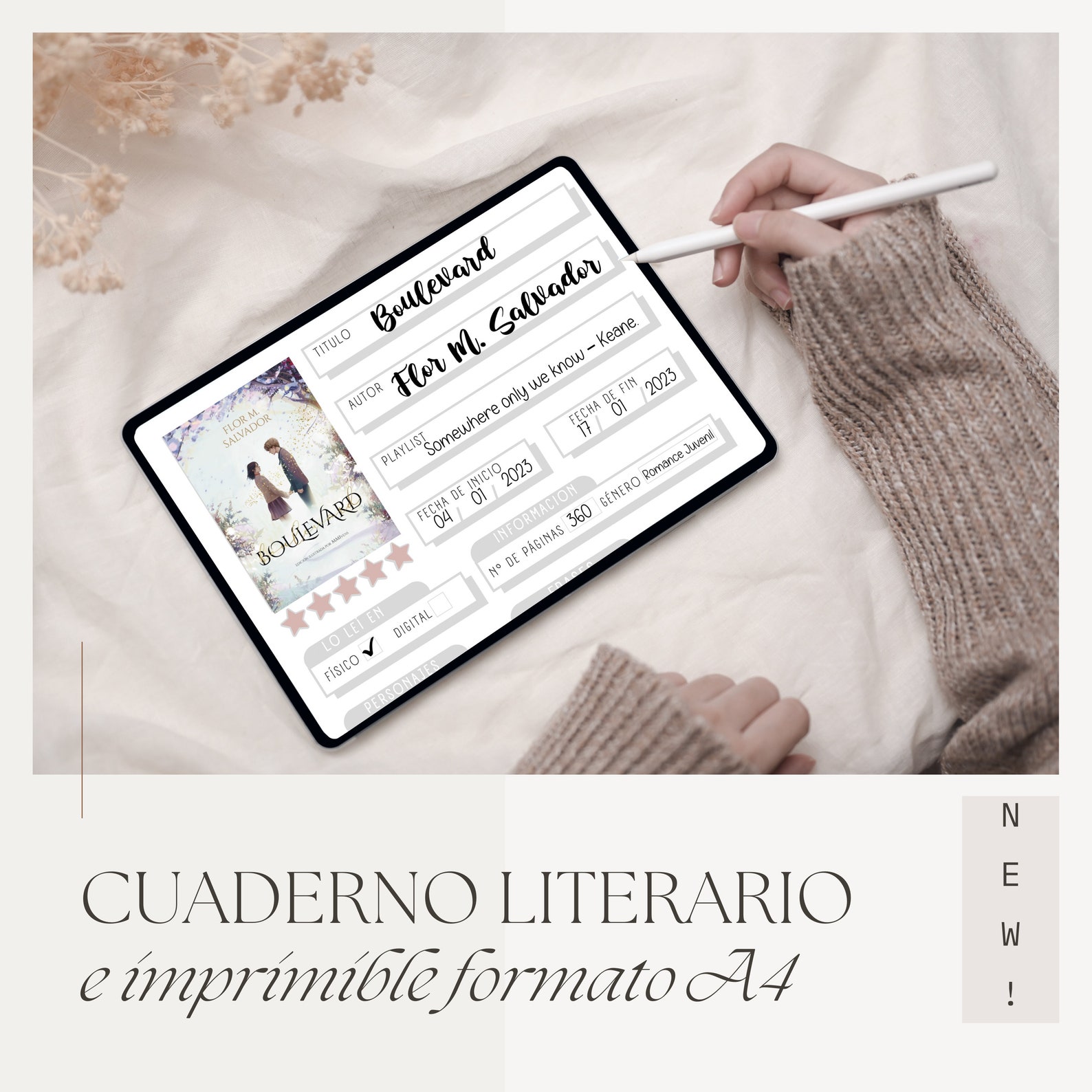 CUADERNO LITERARIO digital e imprimible | Libros | Películas | Series ...