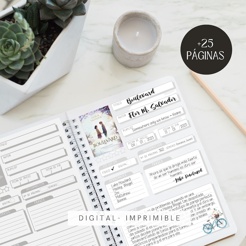 CUADERNO LITERARIO digital e imprimible | Libros | Películas | Series ...