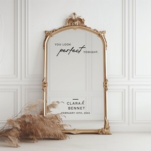 Wedding Mirror Vinyl Decals Customizable, Personalized Selfie Mirror ...