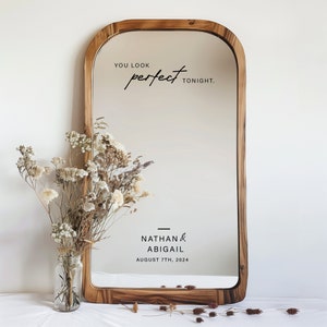 Wedding Mirror Vinyl Decals Customizable, Personalized Selfie Mirror ...