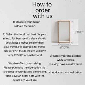 Wedding Mirror Vinyl Decals Customizable, Personalized Selfie Mirror ...