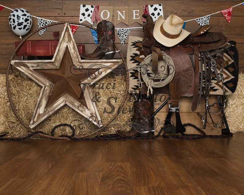 Cowboy, Western Digital Background, Birthday, First Birthday, Digital ...