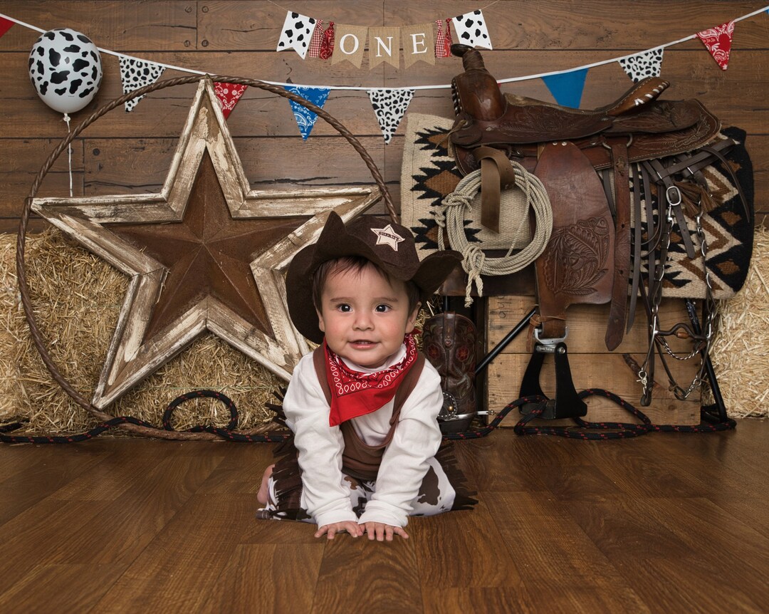 Cowboy, Western Digital Background, Birthday, First Birthday, Digital ...