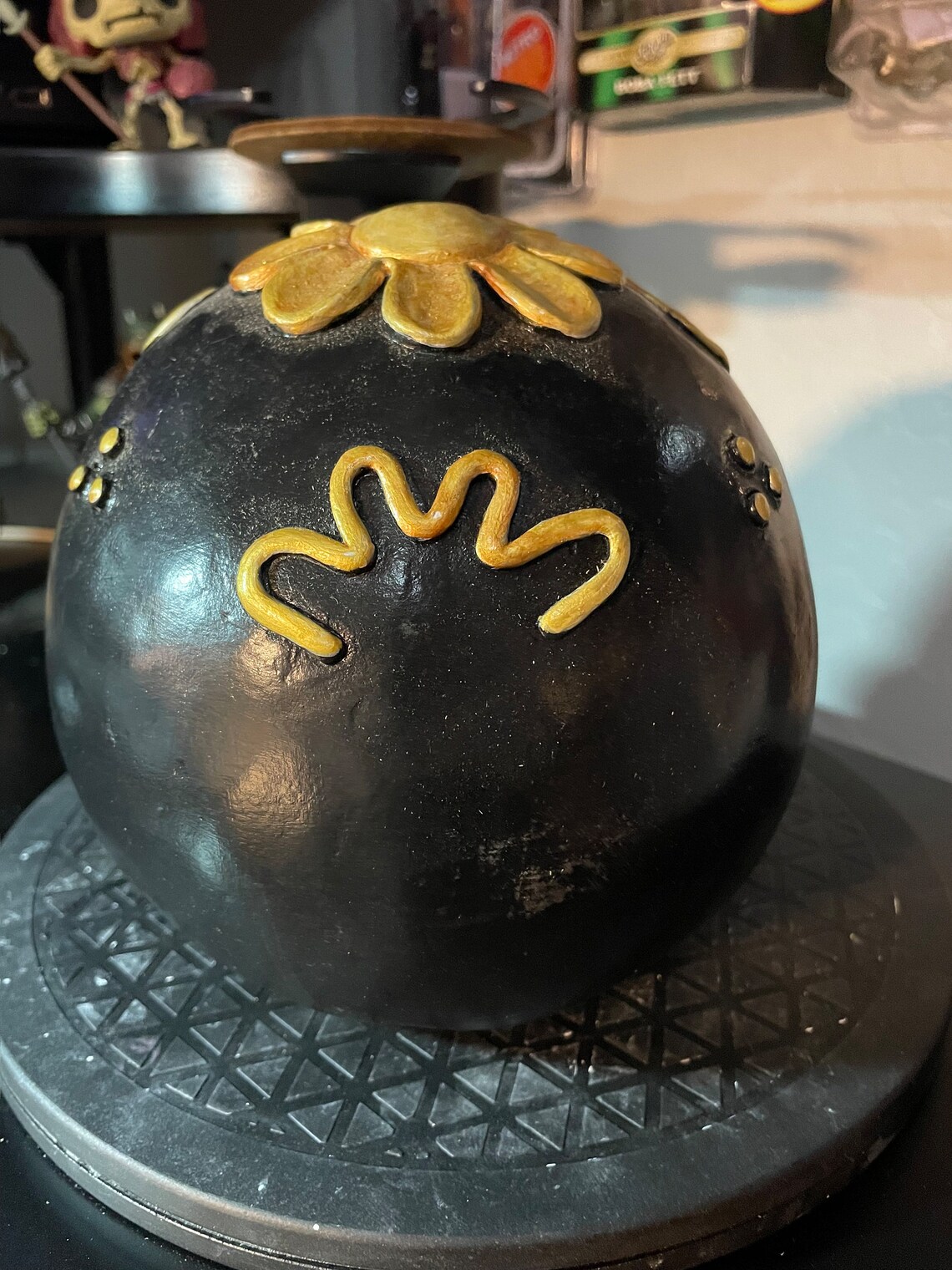 Ceramic Sugar Skull Dia De Los Muertos Black - Etsy