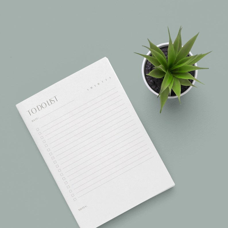 Modern to Do List Digital Checklist Template - Etsy