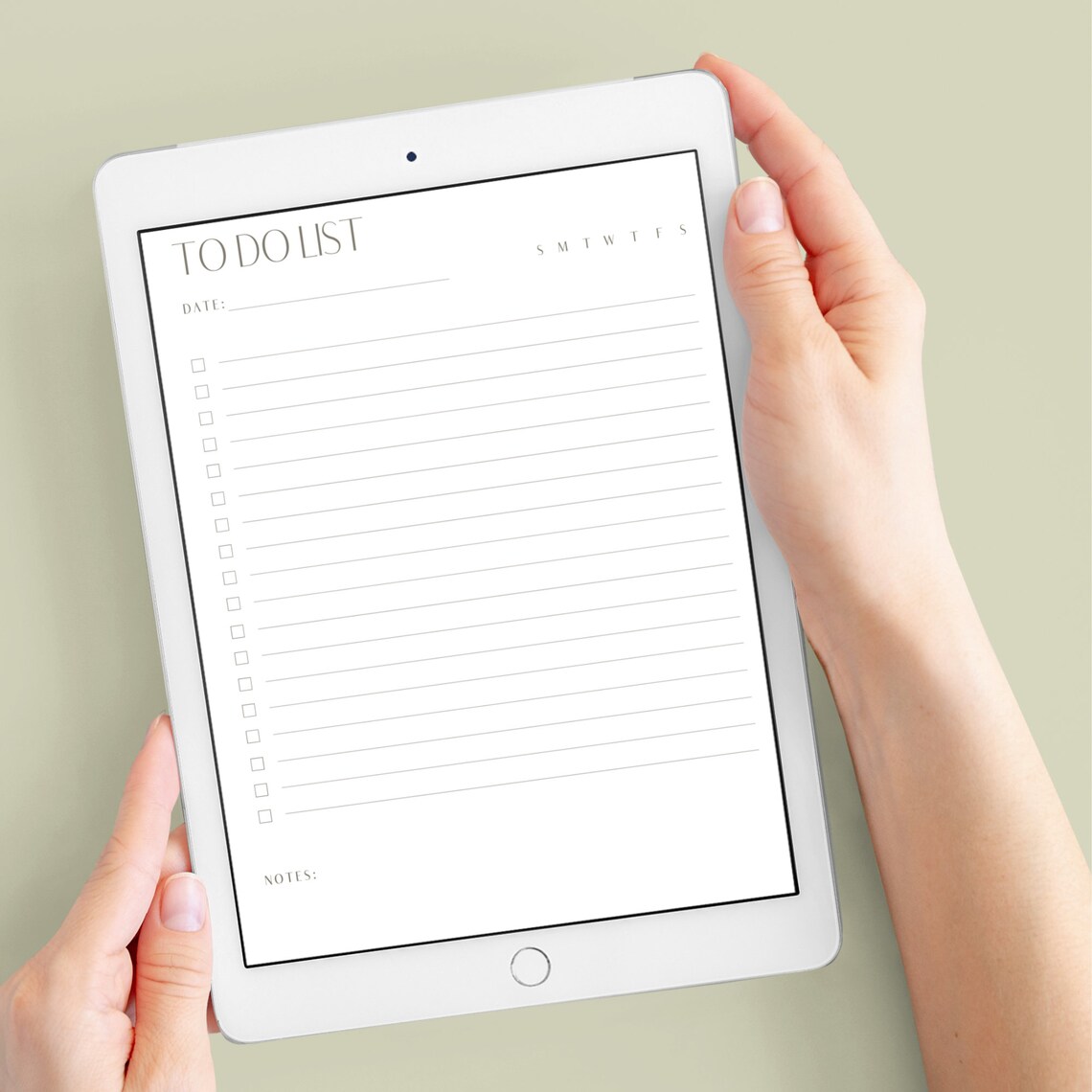 Modern to Do List Digital Checklist Template - Etsy