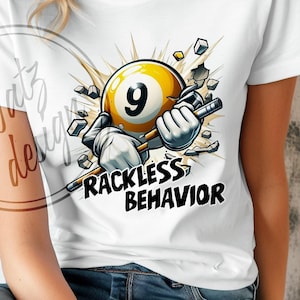 9 Ball Breaking Pool Cue Design | Rackless Behavior Art, Pool Lover ...