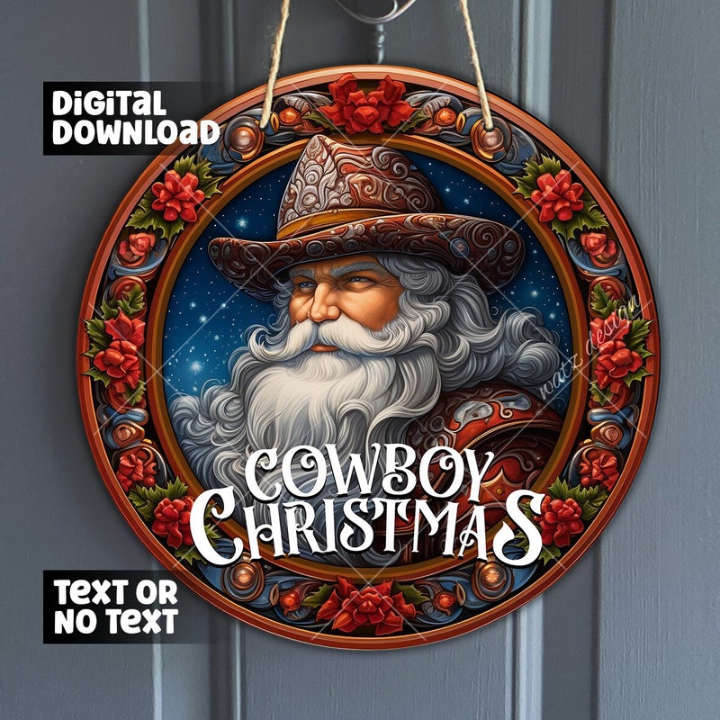 Cowboy Santa Claus - Etsy
