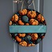 Rustic Autumn Farmhouse Pumpkin Door Hanger Design in Orange and Blue ...