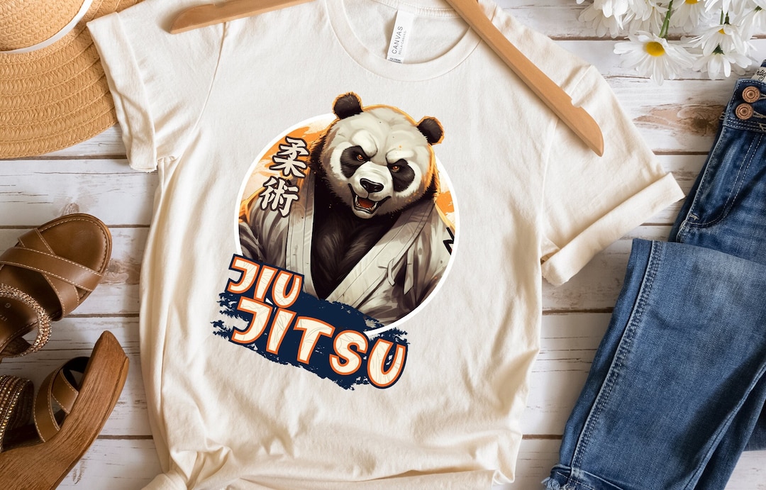 Jiu Jitsu Panda Png, Bjj Growling Panda Sublimation Design, Train ...