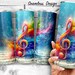 Colorful Music Clef Splatter 20oz Skinny Tumbler Design, Music Note and ...