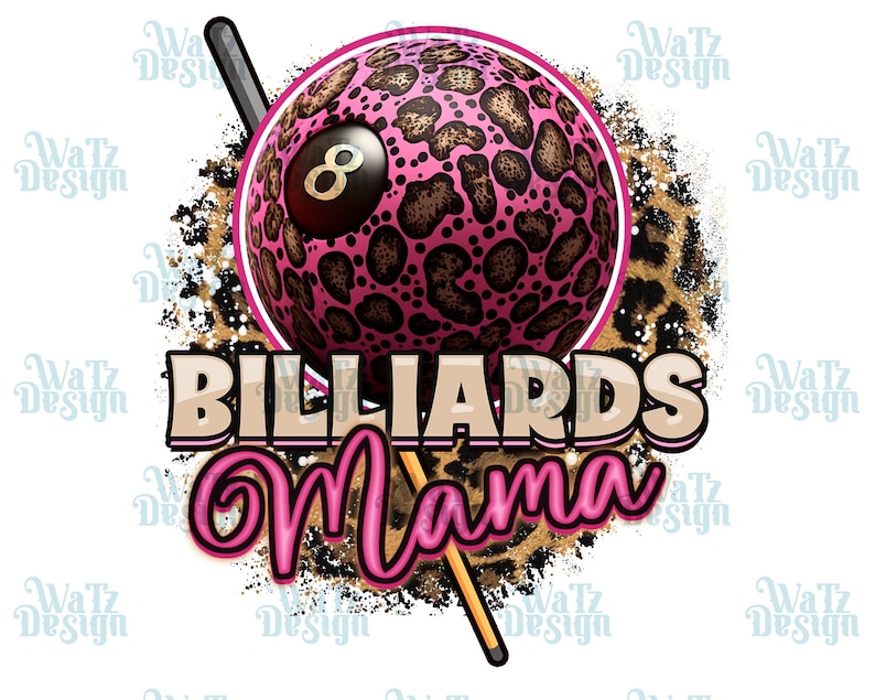 Billiards Mama Png, Girl Pink Eight Ball Sublimation Design, Pink ...