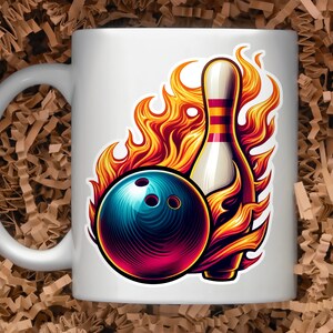 Flaming Bowling Ball and Pin PNG, Flaming Bowling Ball Sublimation ...