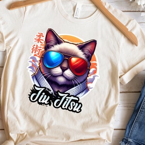 Jiu Jitsu Cat Png, Bjj Cat in Shades Sublimation Design, Train ...