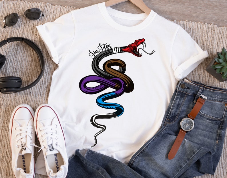 Jiu Jitsu Snake Belt Colors Sublimation Design, Viper Belt Jiu Jitsu ...
