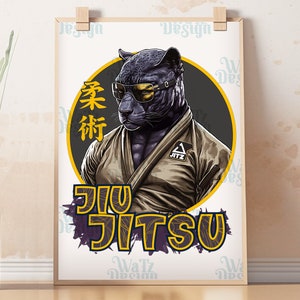 Jiu Jitsu Cat Png, Bjj Cat in Shades Sublimation Design, Train ...