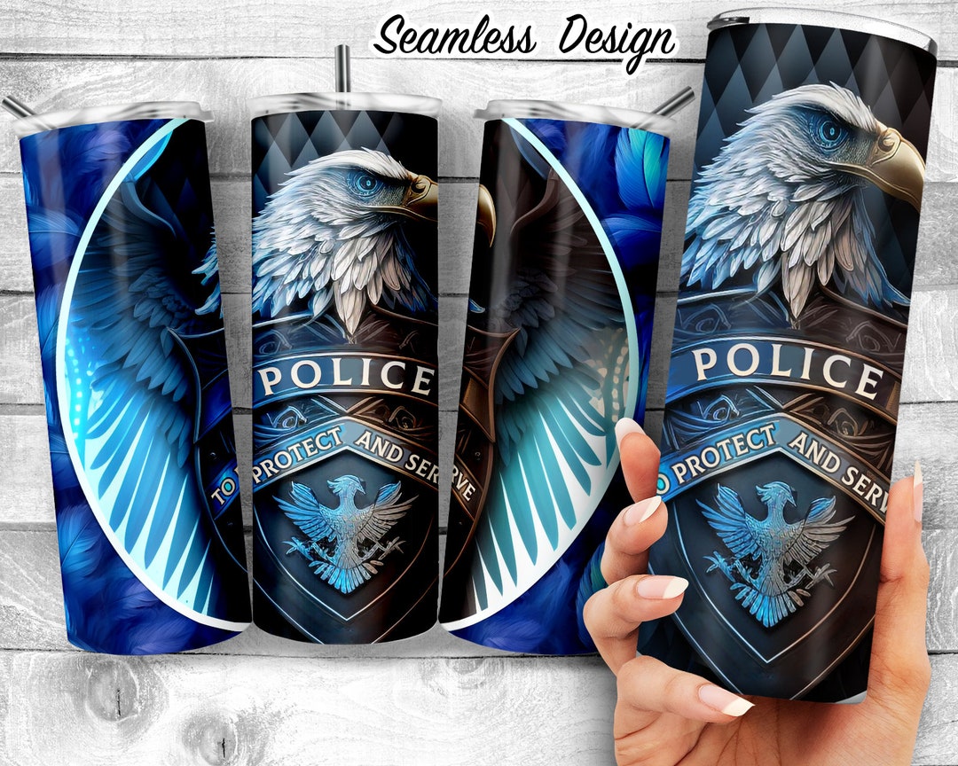 Police Eagle Design, Police Emblem 20oz Skinny Tumbler Design | to ...