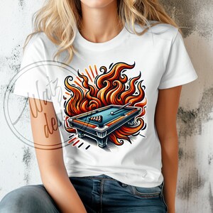 Flaming Billiards Table PNG, Pool Table Sublimation Design, Vivid ...