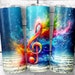 Colorful Music Clef Splatter 20oz Skinny Tumbler Design, Music Note and ...