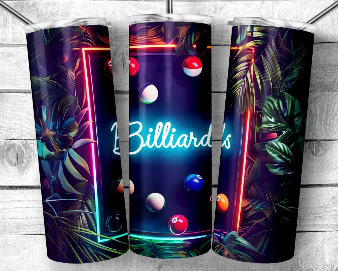 Tropical Billiards Jiu Jitsu 20oz Skinny Tumbler Sublimation Design ...