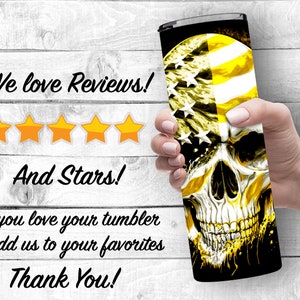 Dispatcher Flag Patriotic Skull 20oz Skinny Tumbler Design | Thin ...