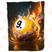Flaming Pool Ball Png, 9 Ball With Magic Flames Sublimation Design, 3D ...