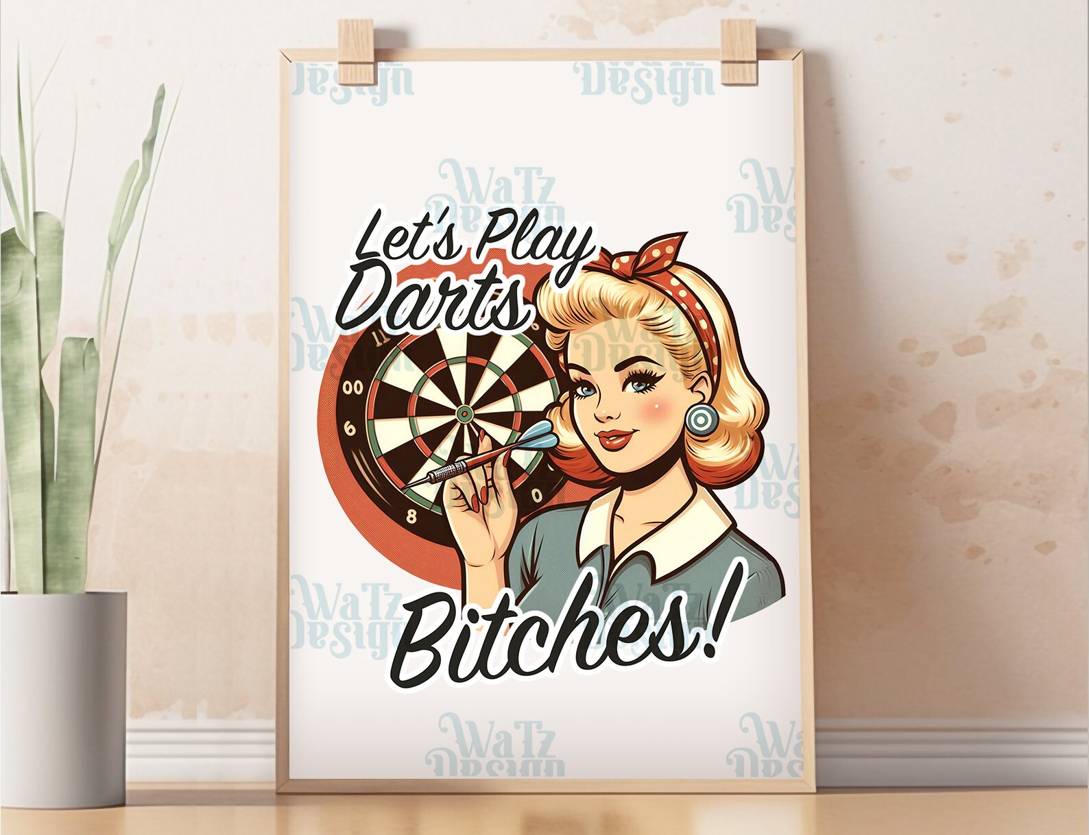 Let's Play Darts Bitches PNG, Fun Retro Darts Sublimation Design, Darts ...