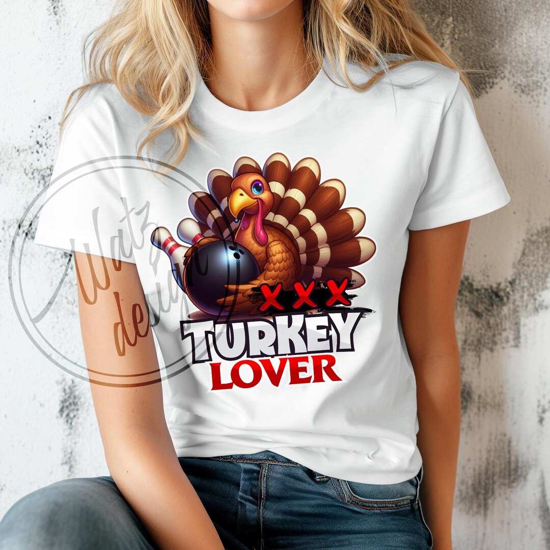 Cartoon Turkey Bowling Pins Png, Turkey Lover Bowling Design ...