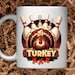 Cartoon Turkey Bowling Pins Png, Gobbler With Bowling Pins Sublimation ...