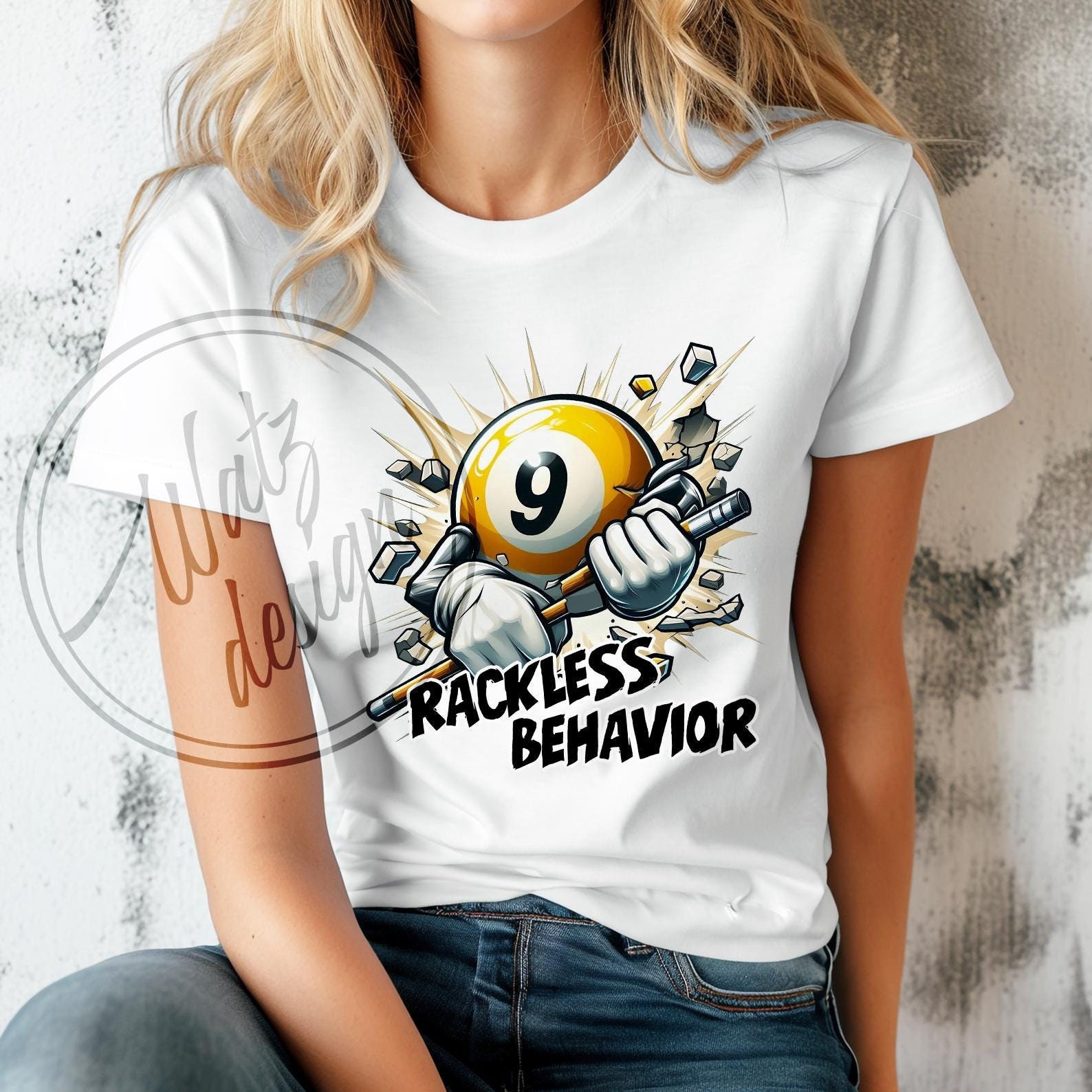 9 Ball Breaking Pool Cue Design | Rackless Behavior Art, Pool Lover ...
