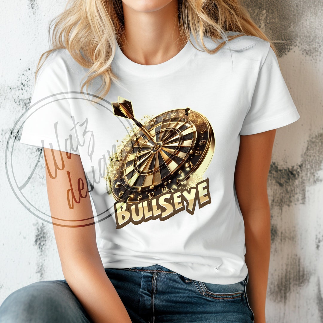 Gold and Black Bullseye Dart Board Png, Luxury Darts Design Png, Gold ...
