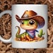 Cute Cowboy Lizard PNG - Western Themed Baby Reptile Sublimation Design ...